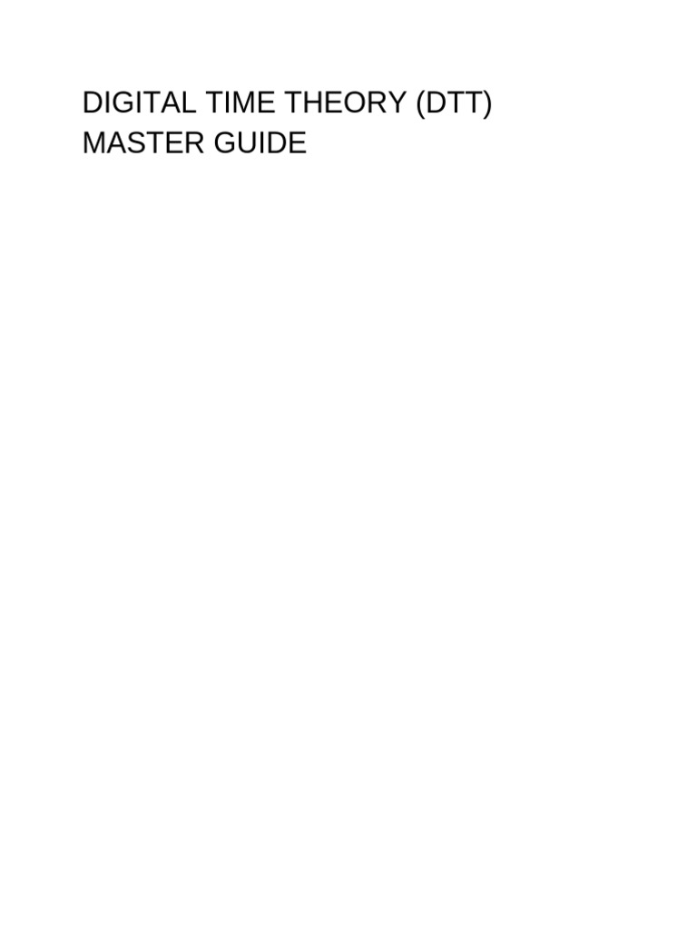 ? Ivan (Nine9) - Digital Time Theory (DTT) Master Guide | PDF