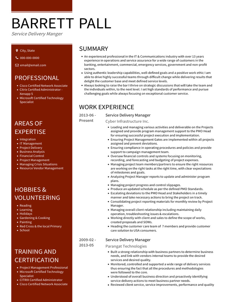 Examples Four VisualCV Resume | PDF | Project Management | Business