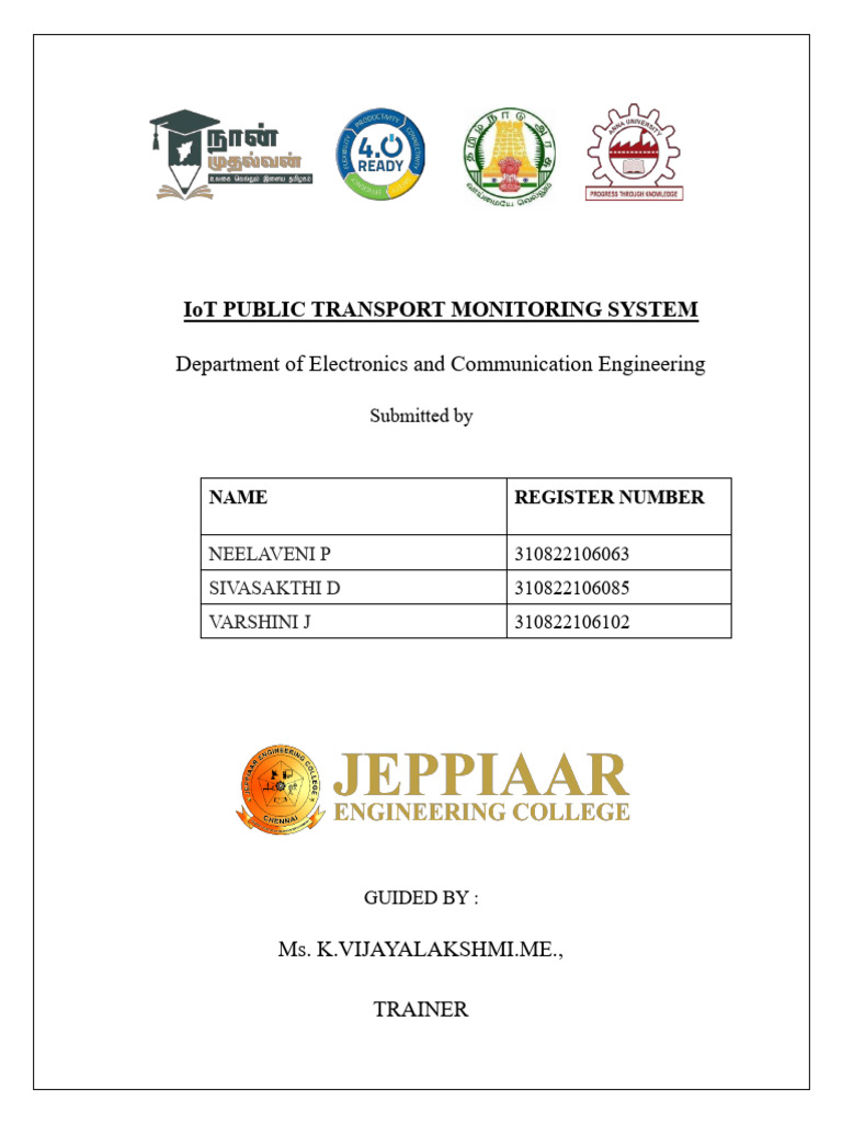 IoT Public Transport Monitoring System | PDF | Internet Of Things ...