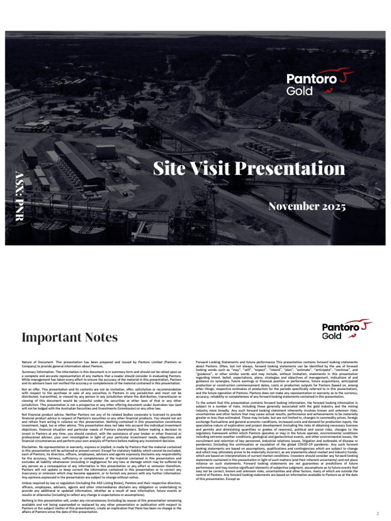 PNR Site Visit Presentation | PDF | Minerals