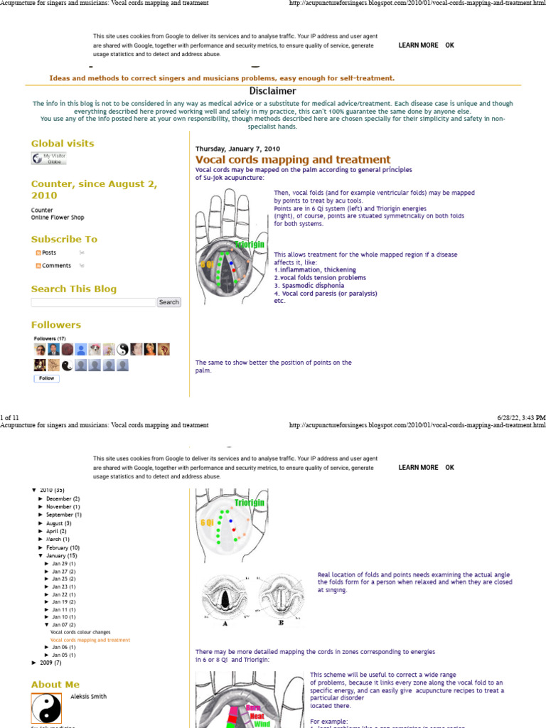 Vocal Cords Mapping for Acupuncture | PDF | Human Voice | Diseases And ...