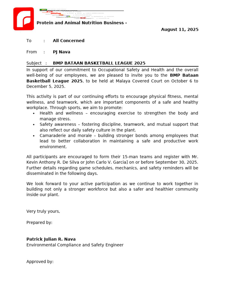 BMP Bataan Basketball League 2025 | PDF | Margarine