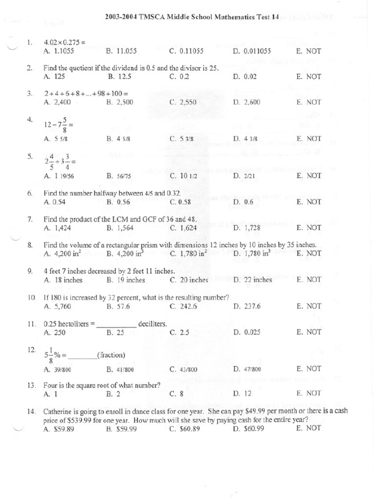 2003-2004 GM Test #14 | PDF