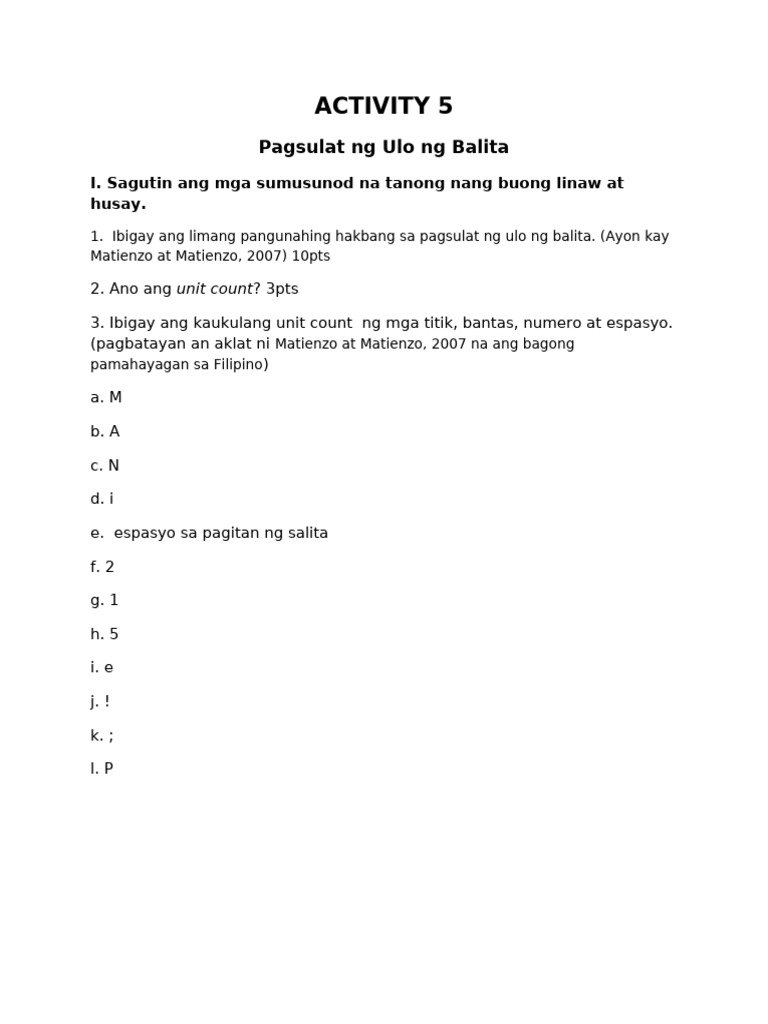 Activity 5 | PDF
