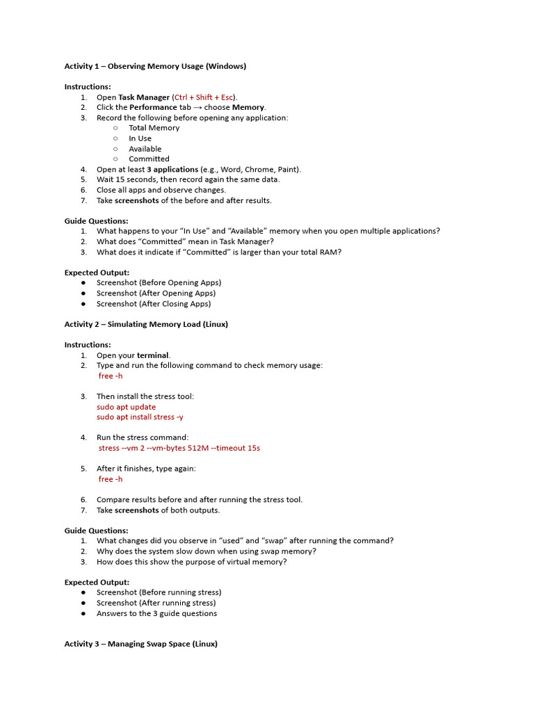 OS101 Mid Term Laboratory Activity 3 | PDF | Operating System ...