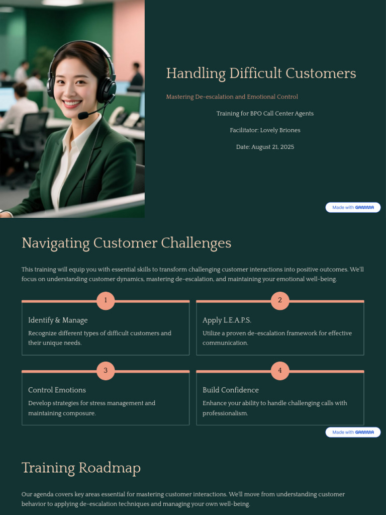 (Training Day 4) Handling Difficult Customers | PDF | Empathy ...
