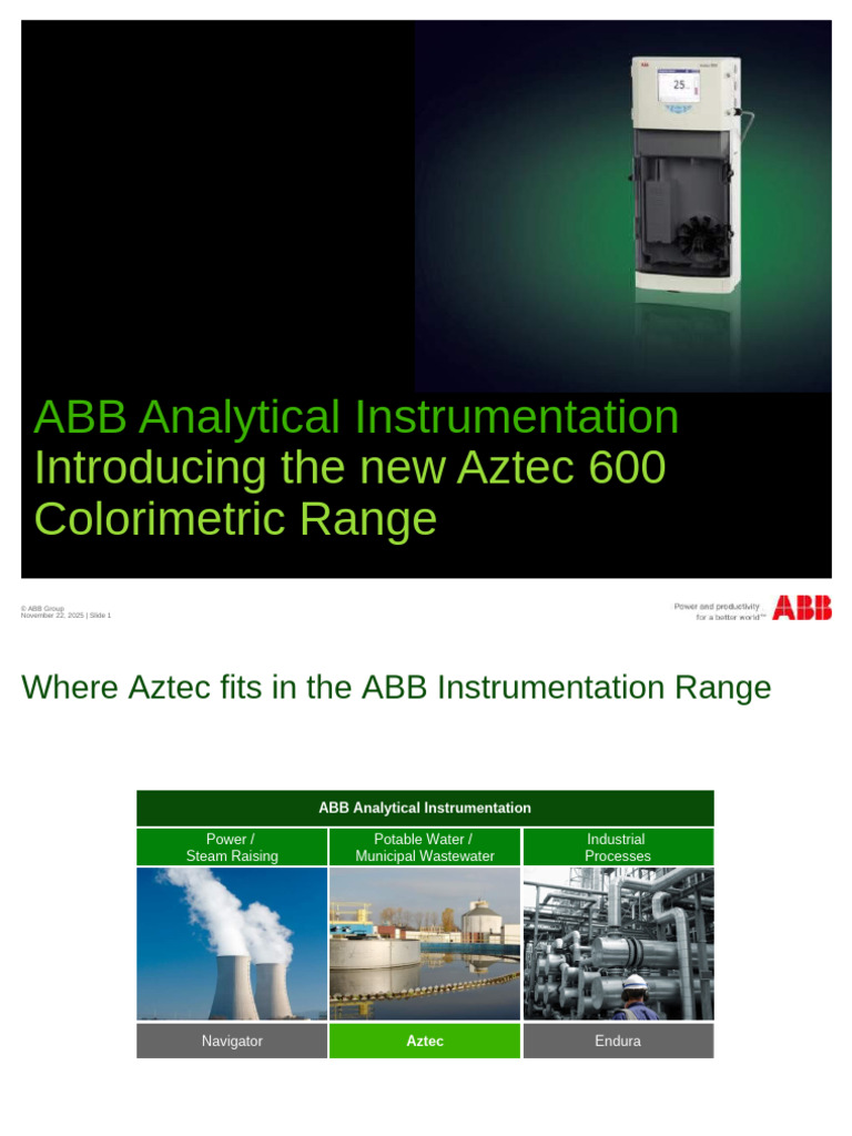 Aztec 600 Colorimetric Analyzers Overview | PDF | Water | Calibration