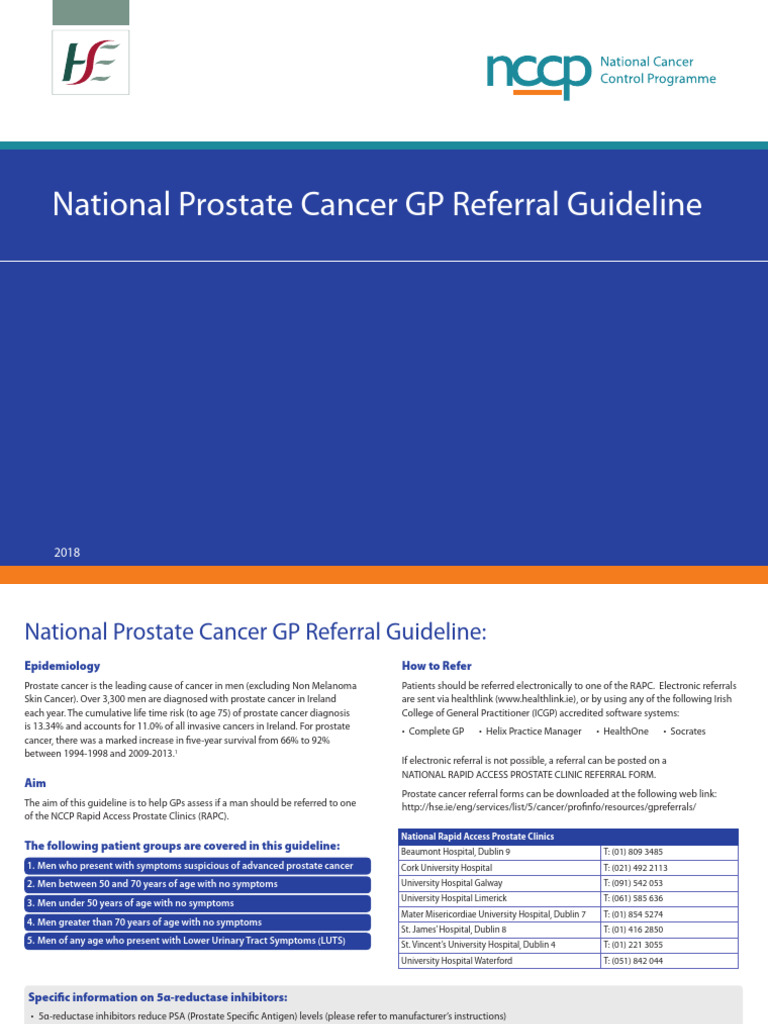nccp-prostate-cancer-gp-referral-guideline | PDF | Prostate Specific ...