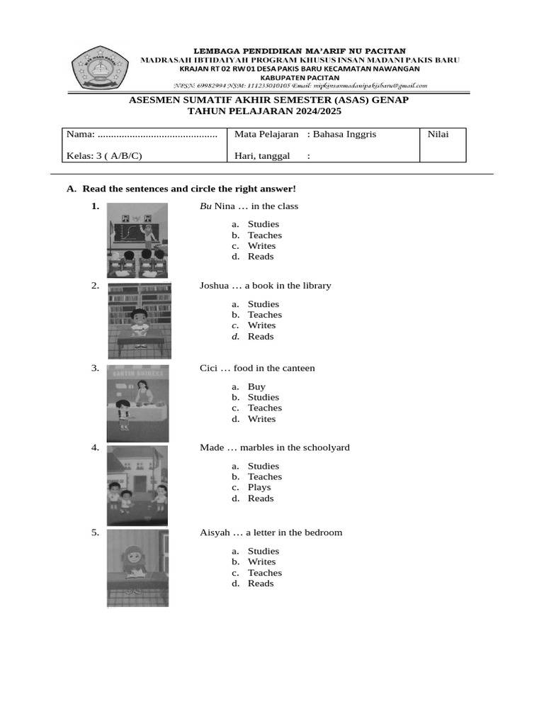Sas 2 Bahasa Inggris 3 Juni | PDF