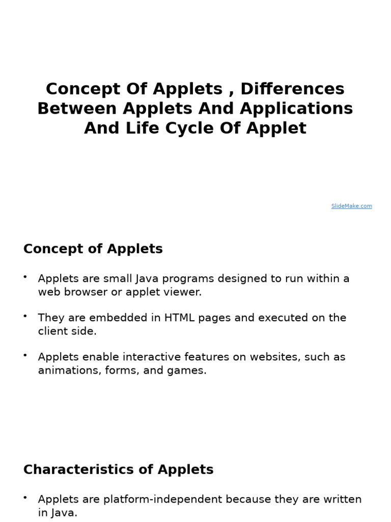 Understanding Java Applets and Lifecycle | PDF