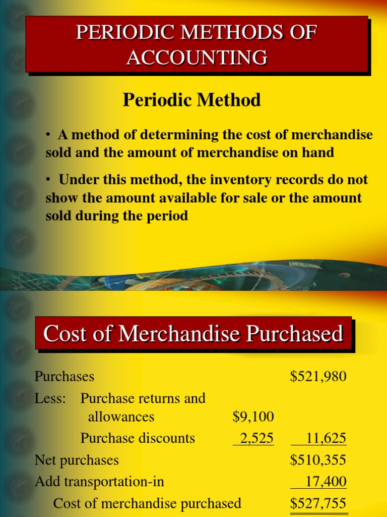 Periodic Methods of Accounting | PDF | Accounts Payable | Financial ...