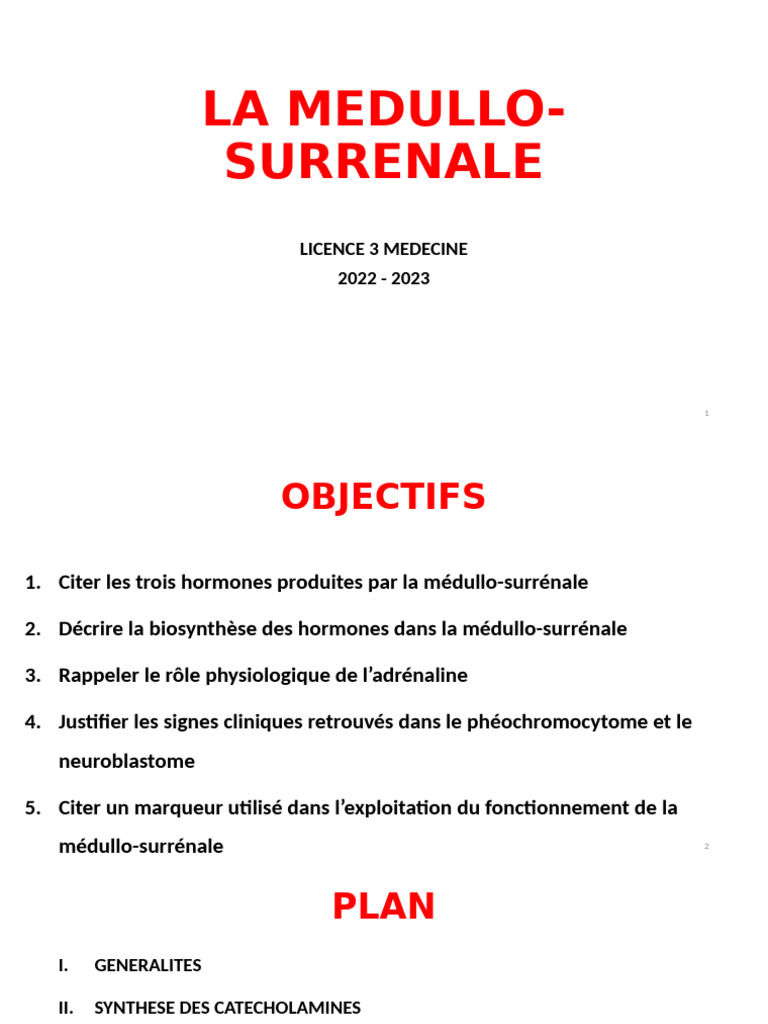 Hormones et pathologies de la médullo-surrénale | PDF | Noradrénaline ...