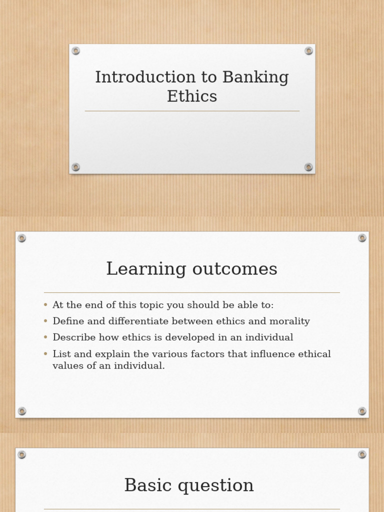 Understanding Banking Ethics and Morality | PDF | Morality | Business ...