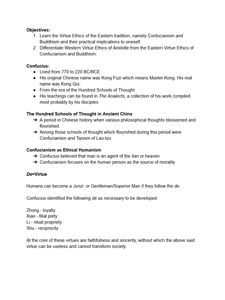 Study Note On Eastern Virtue Ethics | PDF | Noble Eightfold Path ...
