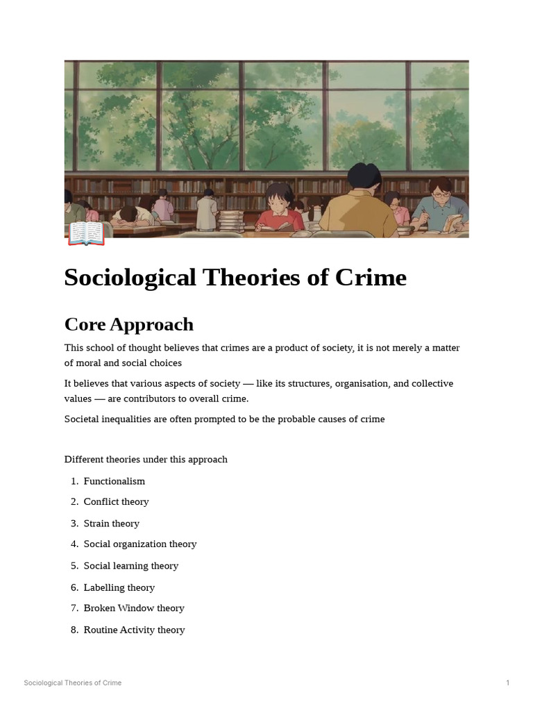 Sociological Theories of Crime | PDF | Deviance (Sociology) | Crimes