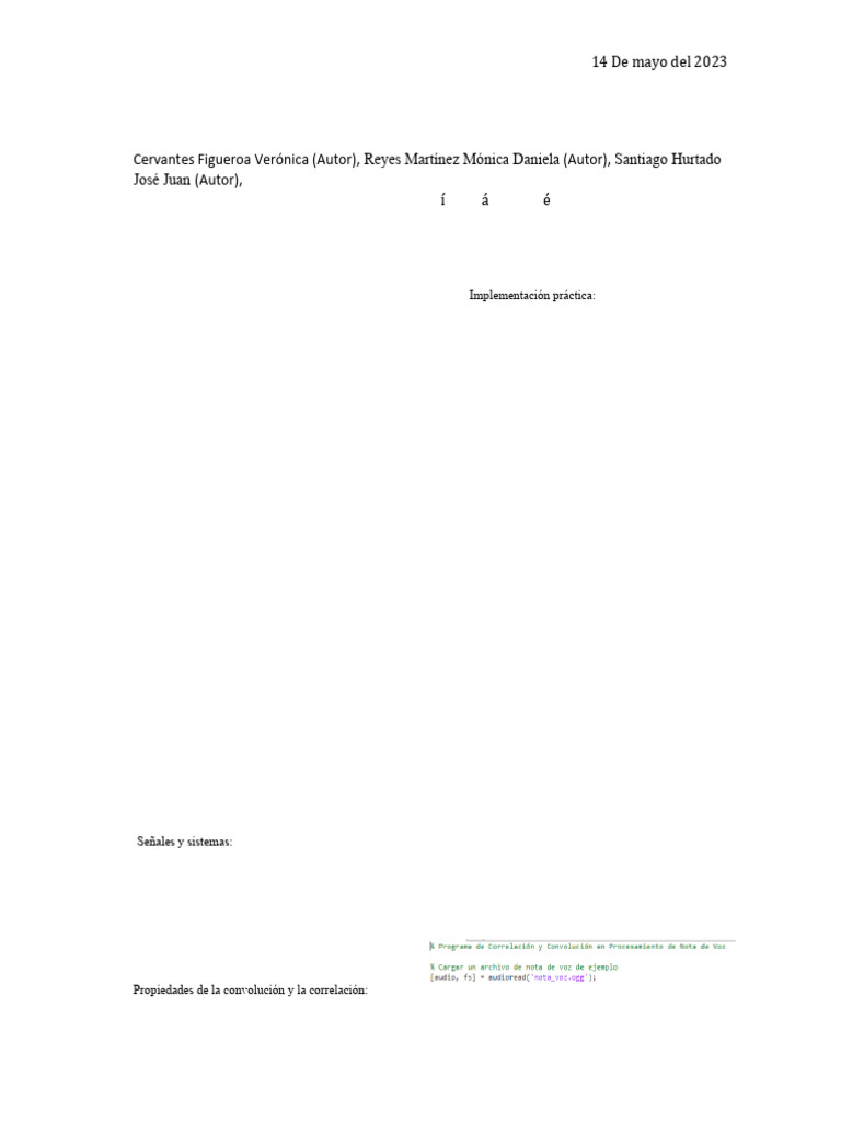 Análisis de Convolución y Correlación en El Procesamiento Digital de ...