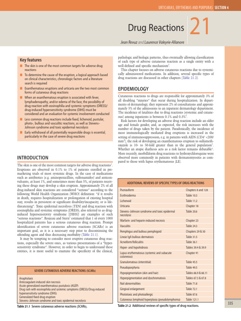 Adverse Drug Reactions in Dermatology | PDF | Drugs | Medicine
