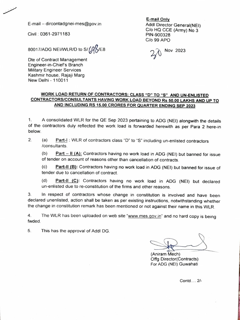 Mes Work Load Return Sep 2023 Page 6 | PDF | Military Units And ...