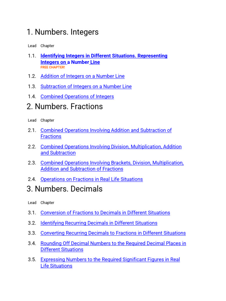 Grade 8 Topics | PDF | Numbers | Triangle
