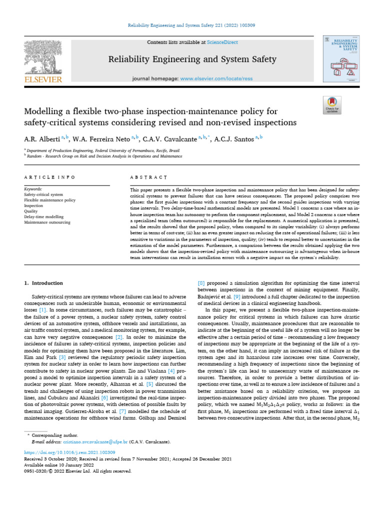Modelling A Flexible Two-Phase Inspection-Maintenance Policy For | PDF ...