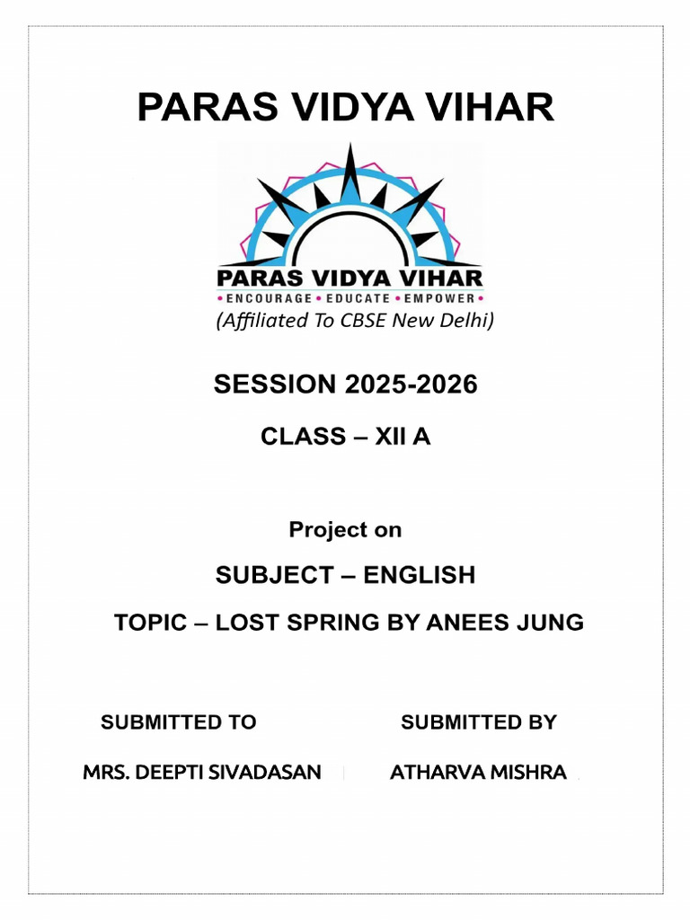 Project File Supervised by Mrs. Sivadasan | PDF