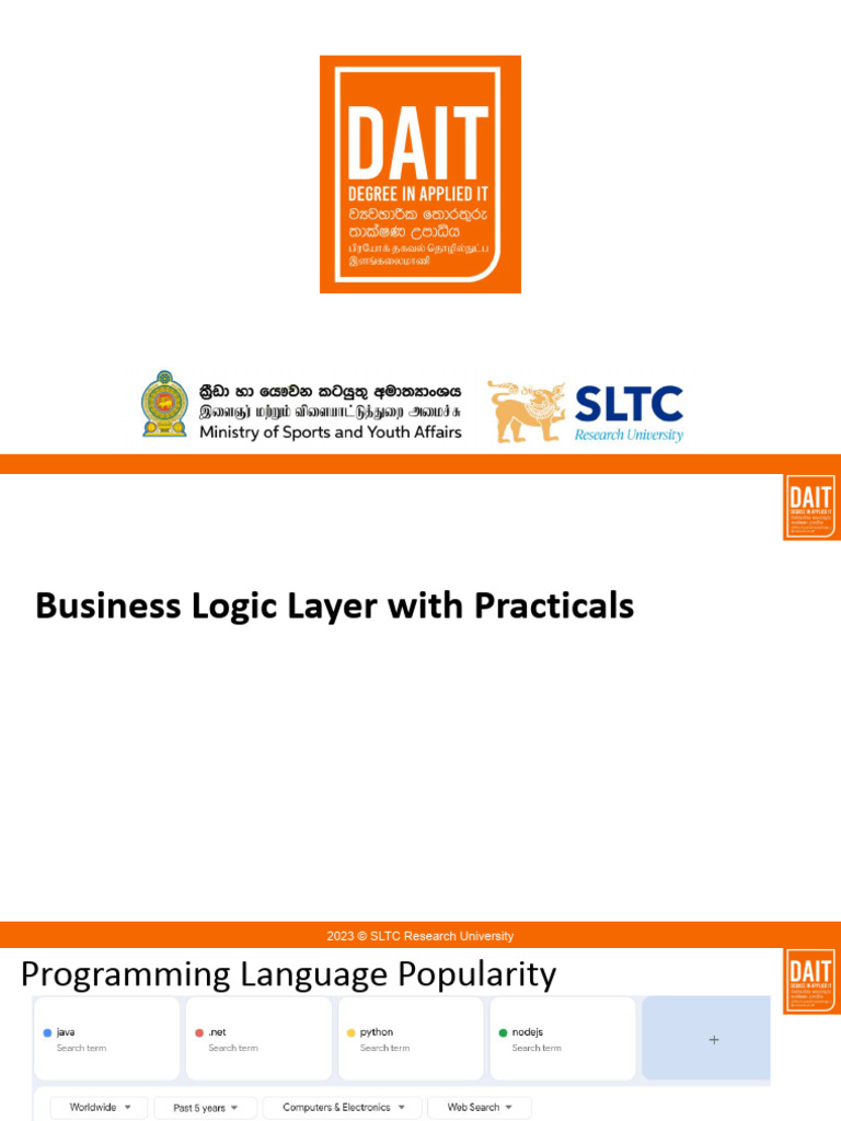 Business Logic Layer With Practicals - Online Lecture Part1 Slides ...