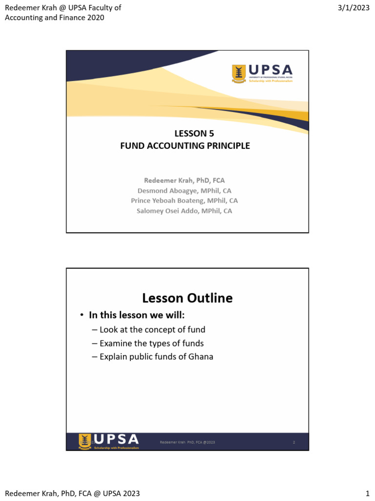 Lesson 5 - Fund Accounting | PDF | Expense | Balance Sheet