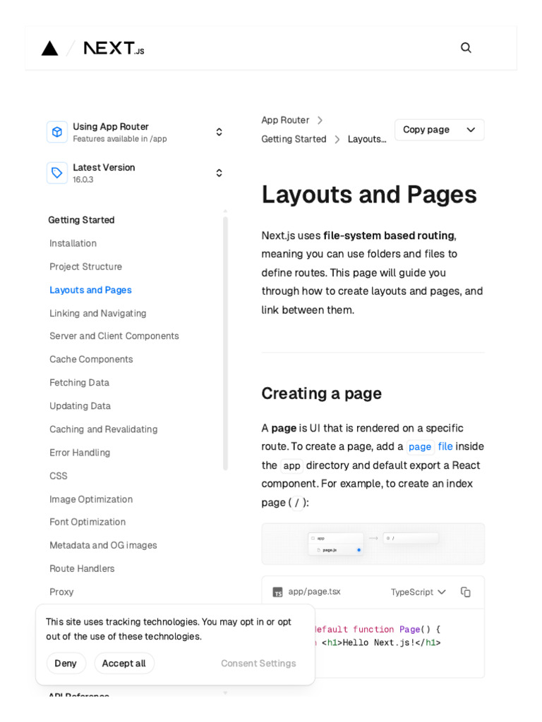 Getting Started - Layouts and Pages - Next - Js | PDF | Computing ...