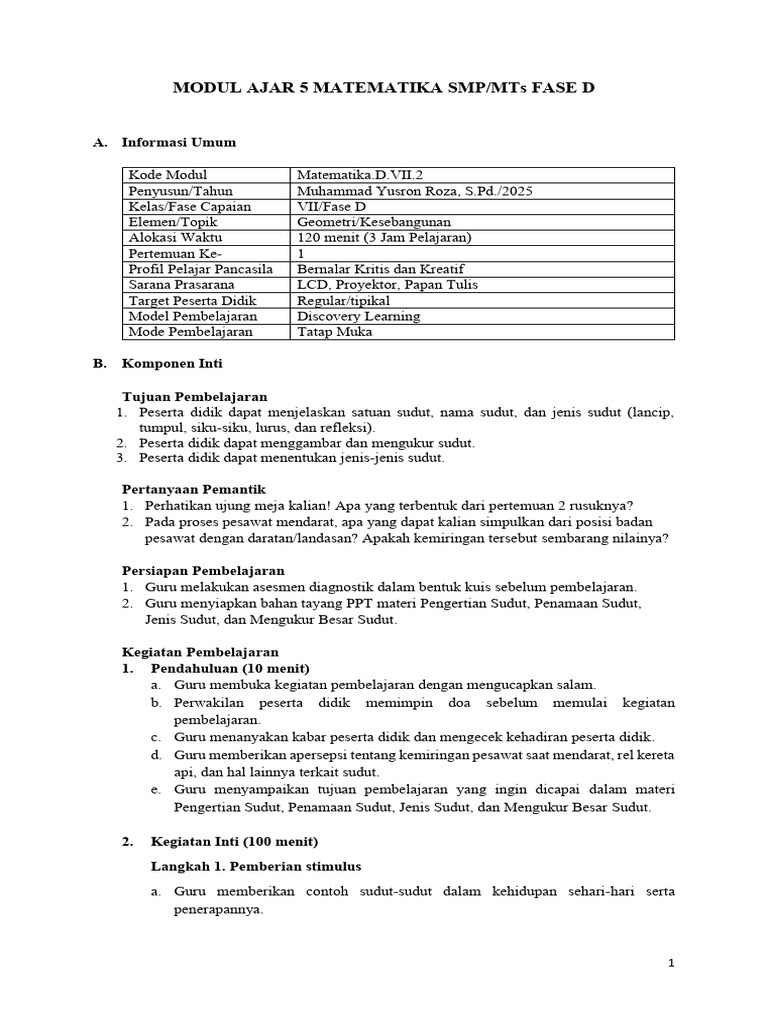 MODUL KESEBANGUNAN | PDF