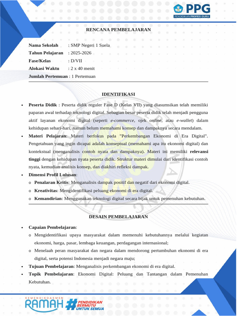 Bakal Rencana Pembelajaran Ips Pak Anung | PDF