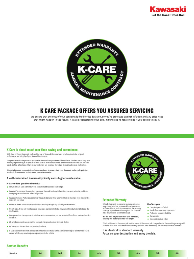 K-Care: Fixed Cost Motorcycle Servicing | PDF | Motorcycle | Vehicles