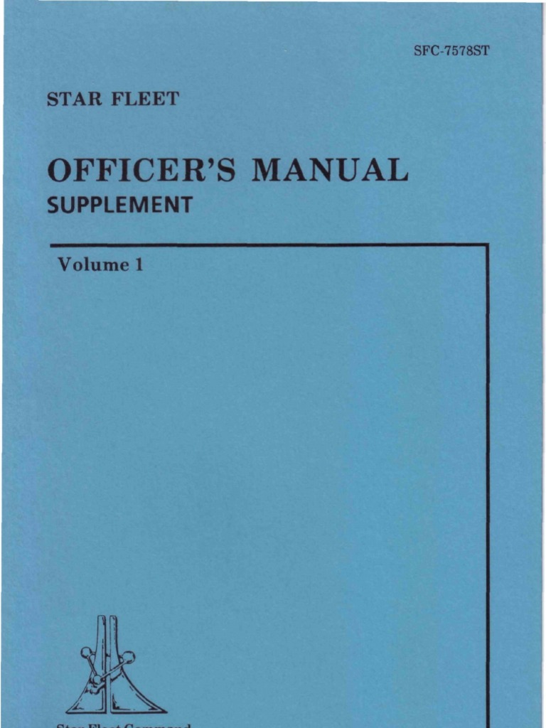 Starfleet I Officers Manual Supplement | PDF | Menu (Computing ...