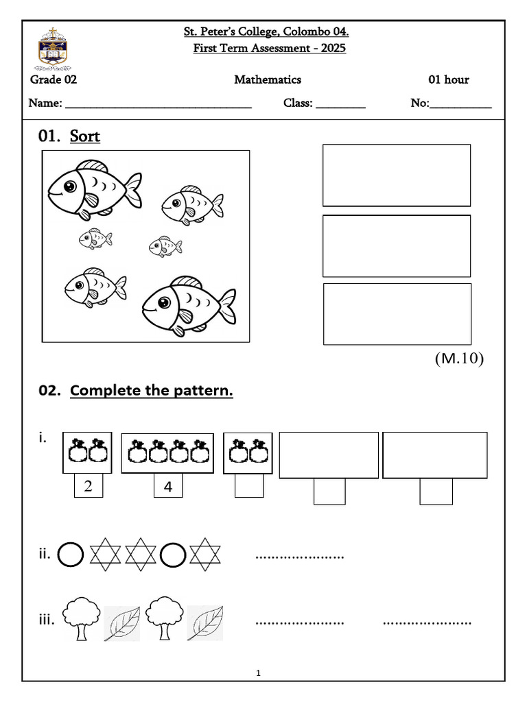 Grade 2 Mathematics Assessment 2025 | PDF | Euclidean Geometry ...