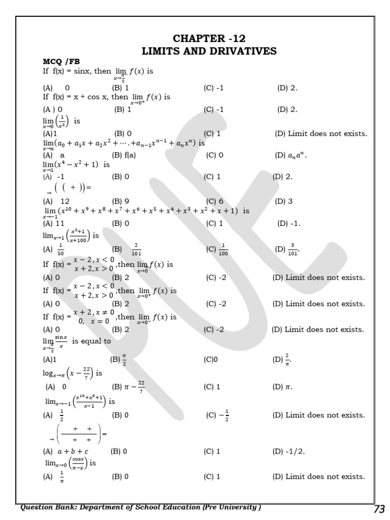 Final I Puc Maths QB 24-25 - 251111 - 203337 | PDF | Function ...