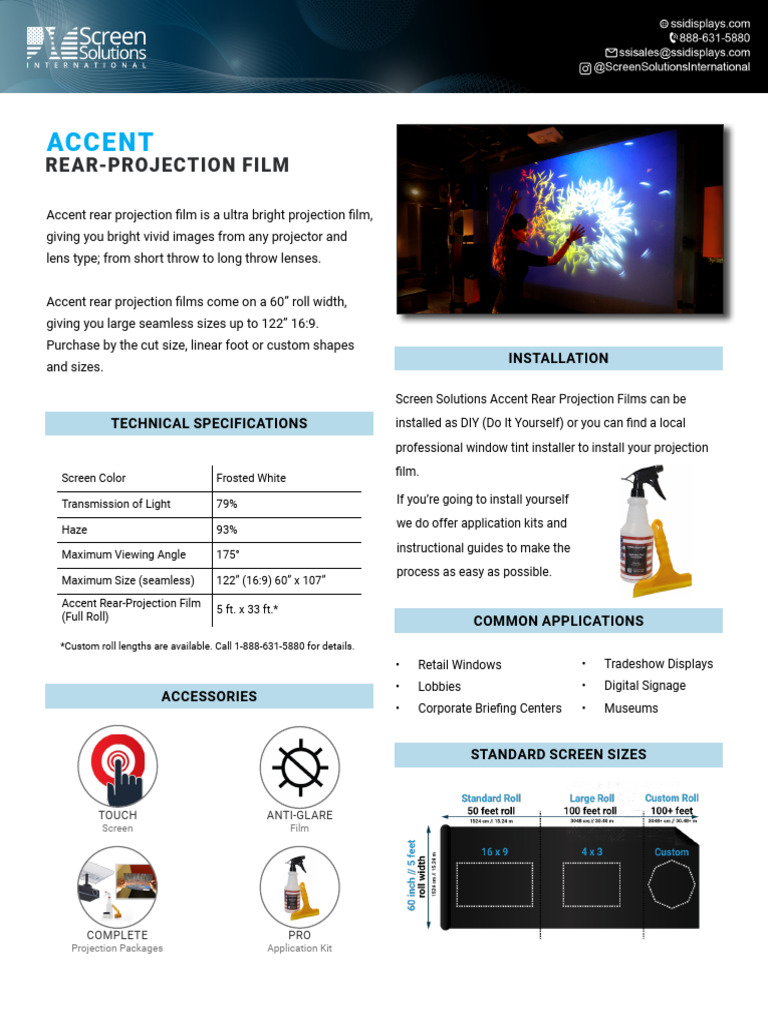 Rear Projection Accent Film | PDF | Imaging | Light