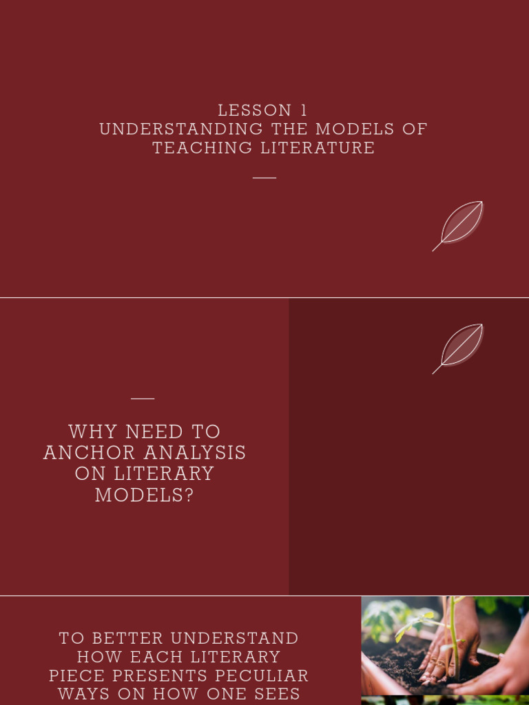 Teaching Literature: Key Models Explained | PDF