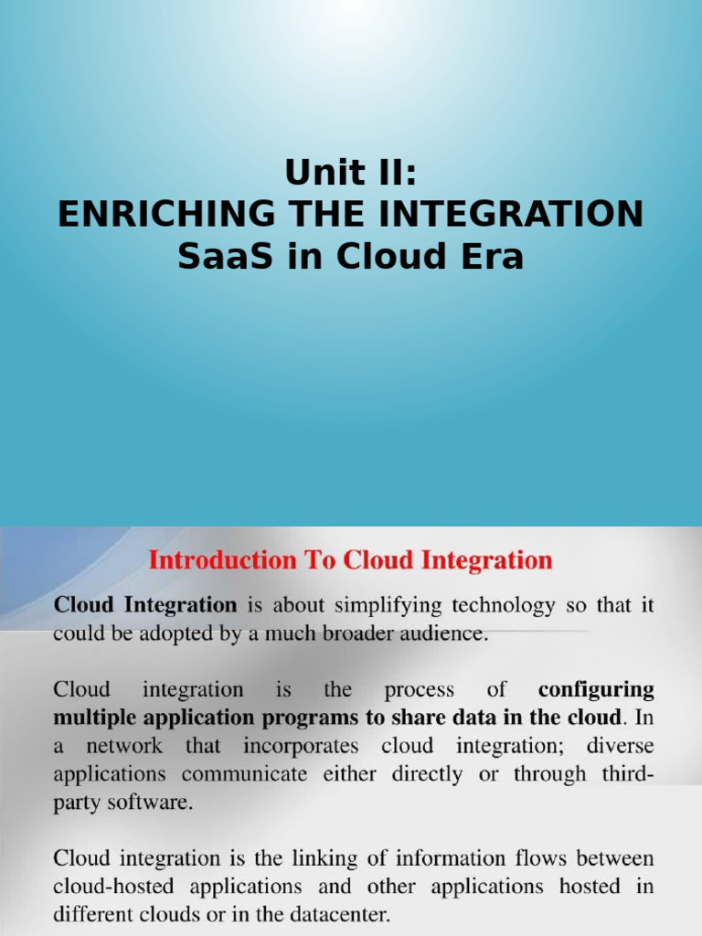 000 Enriching Integration Saas | PDF