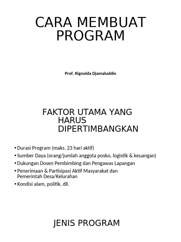 Panduan Membuat Program Efektif | PDF