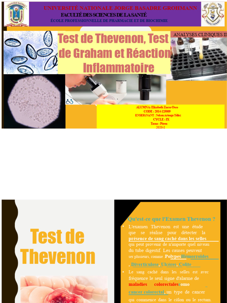 Tests de Thevenon et Graham en analyses cliniques | PDF | Cancer du ...
