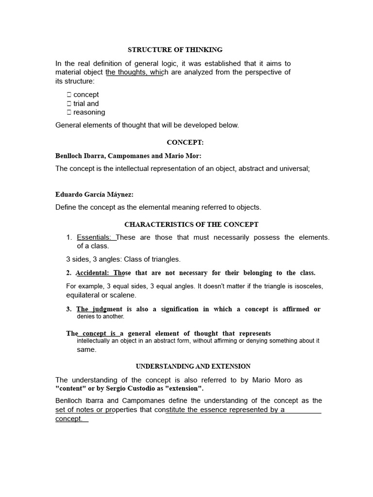 Structure of Thought | PDF | Thought | Concept