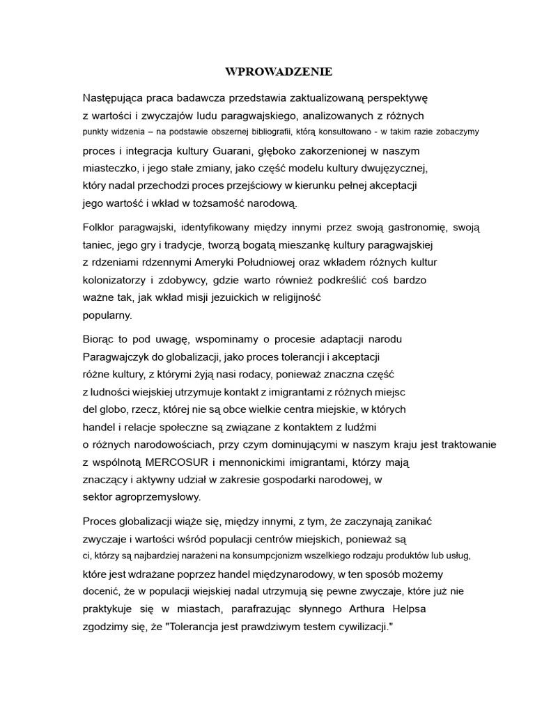 Folklor paragwajski w skrócie | PDF