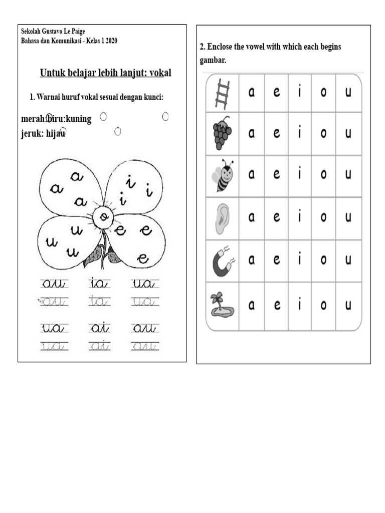 Vokal Lembar Buku | PDF