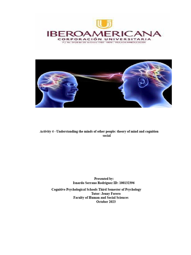 Theory of Mind and Social Cognition Insights | PDF | Mind | Theory Of Mind