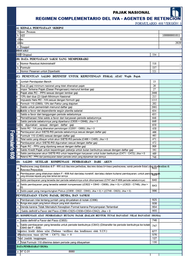 011 FORM 608. v4 | PDF