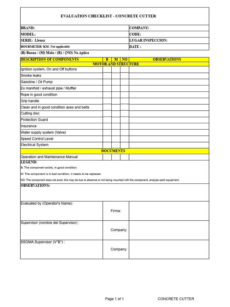 Check List Cutter | PDF