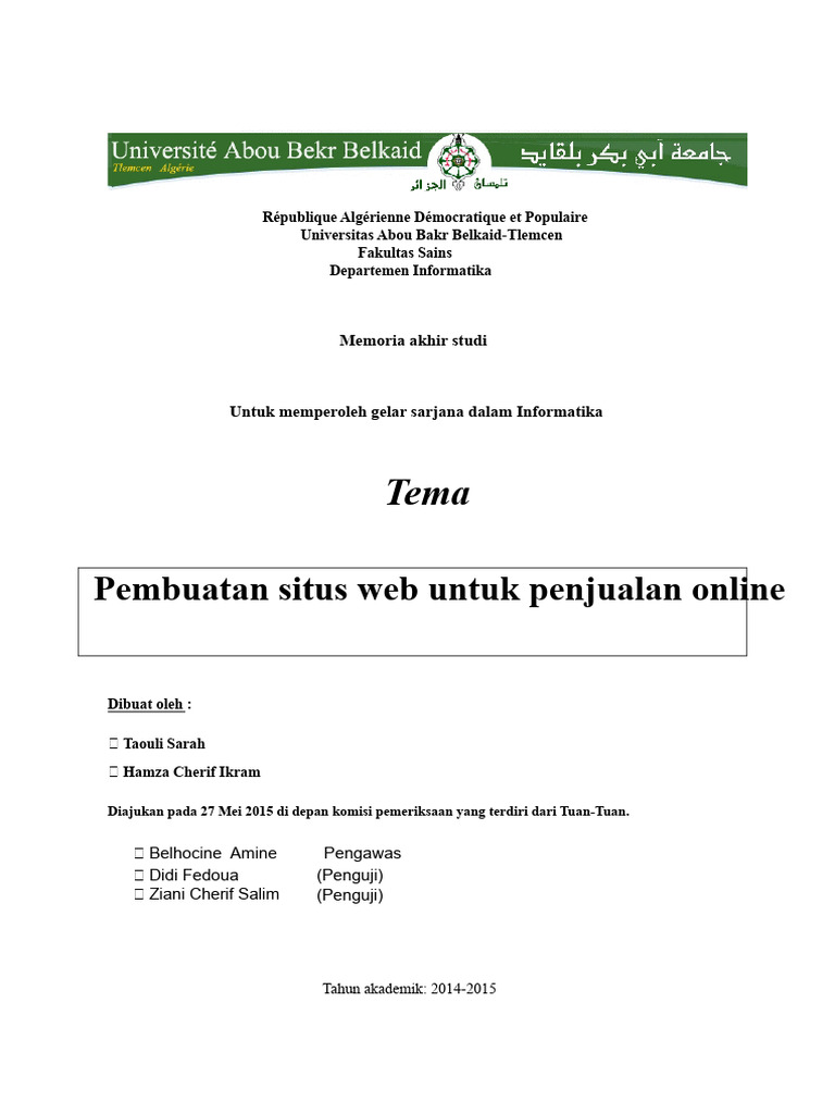 Pembuatan Situs Web Penjualan Online | PDF