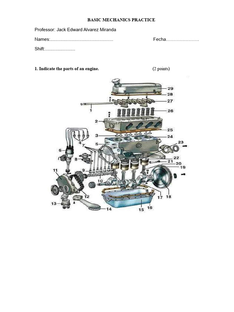 Engine Mechanics Practice Questions | PDF | Mechanical Engineering ...