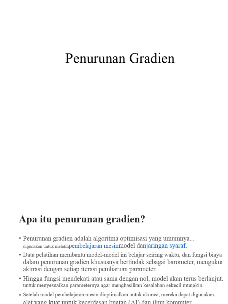 Penurunan Gradien | PDF