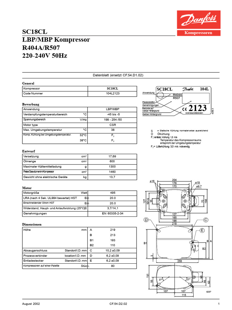 Danfoss Sc18cl | PDF