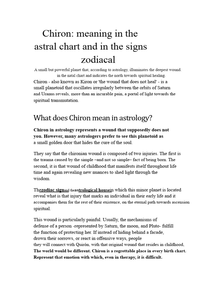 Chiron | PDF | Planets | Horoscope